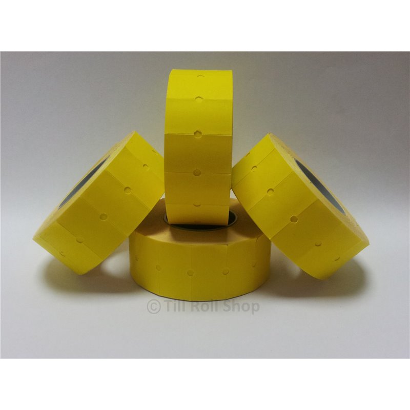 15,000 Yellow Permanent Price Gun Pricing Labels - CT1 22 x 12mm